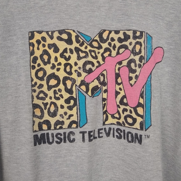 MTV | Sweaters | New Mtv Leopard Logo Crew Neck Sweater | Poshmark